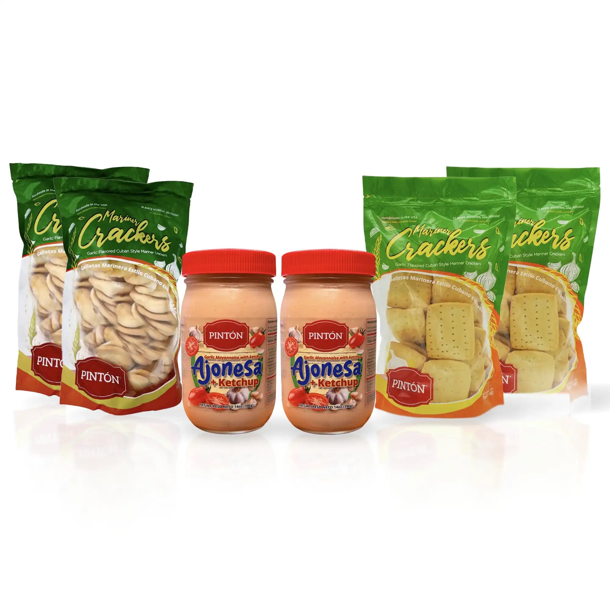 Pintón Triple Combo: Ajonesa (garlic mayo) with Ketchup, Garlic Cracke ...
